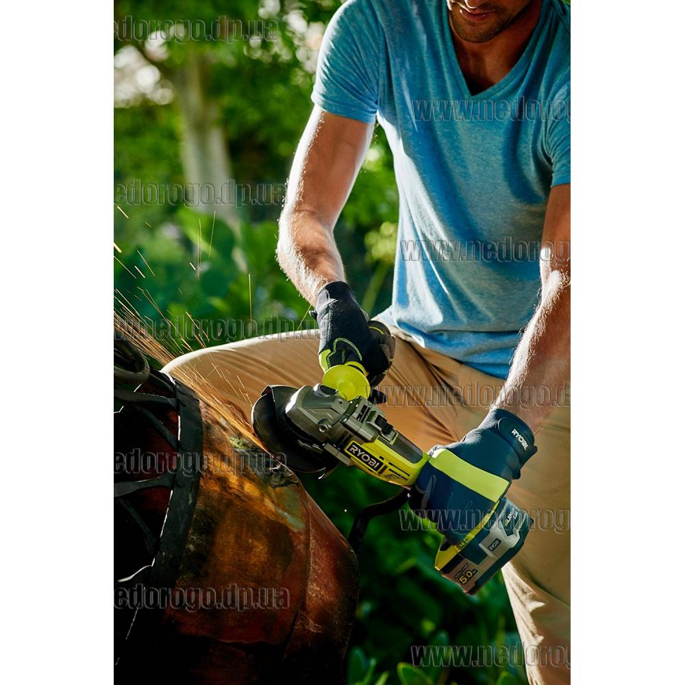 Профессиональная аккумуляторная УШМ Ryobi R18AG7-O BL (18 В, 125 мм ...